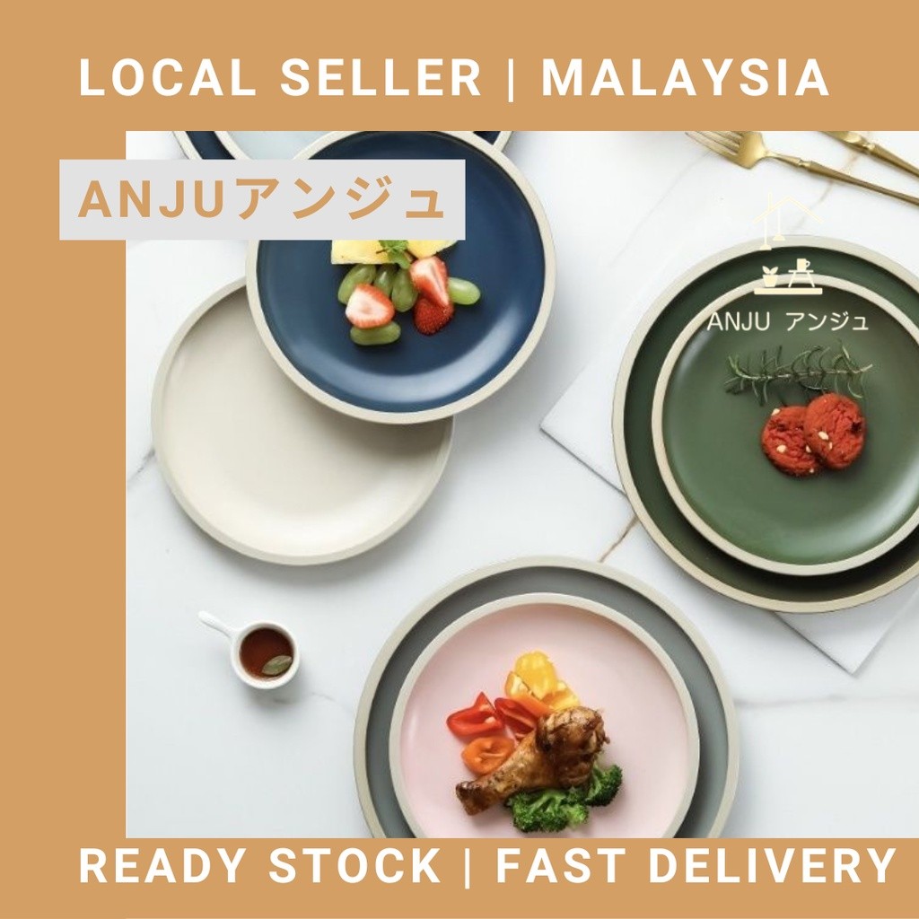 ANJU アンジュNordic Style ceramic tableware plate pinggan dessert plate ...
