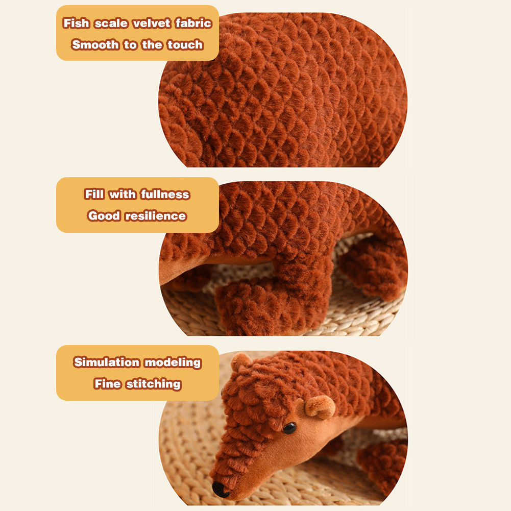Realistic Plush Pangolin Stuffed Animal Plush Educational Wildlife Toy ...