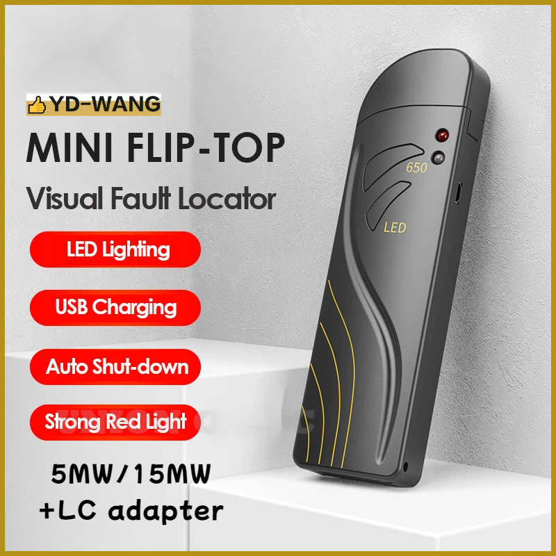 Fiber Visual Fault Locator 5/15mW VFL Optical Cable Tester Meter Red ...
