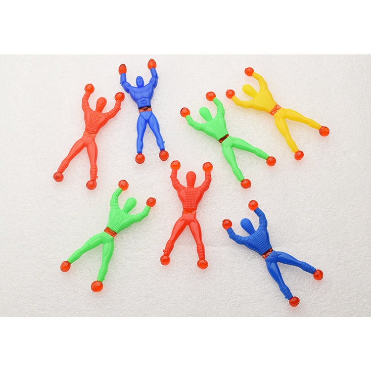 4 Colors Climbing Spiderman Flexible Climb Sticky Men | Wall Toy Kids ...