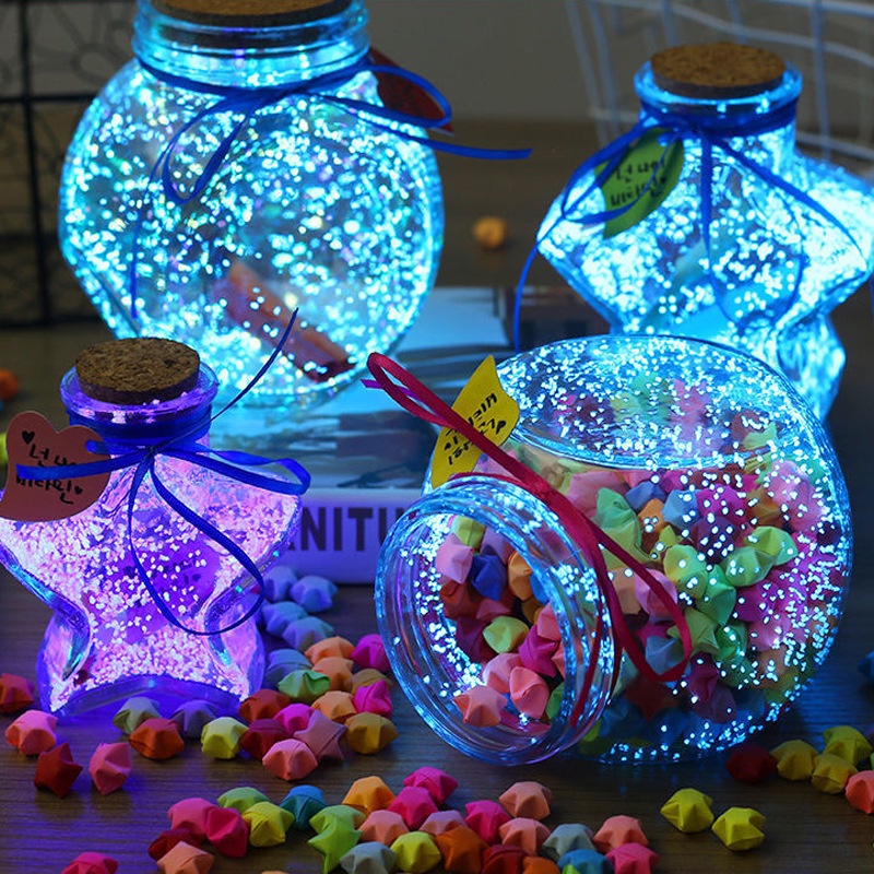 【JY】Star paper strip lucky star origami handmade origami nightlight ...