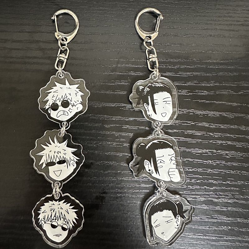 Cute Jujutsu Kaisen Figure Toys Key Ring Holder Keychain Anime Bag ...