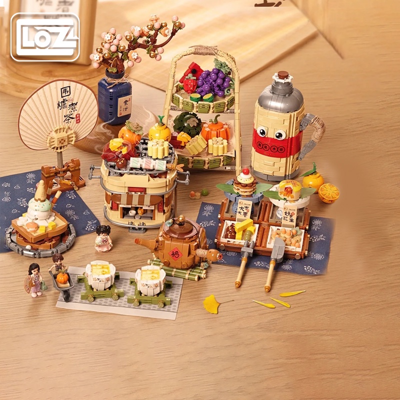 Loz Stove Tea Building Blocks Creative Food Roasted Tea Set Sweet Tea ...