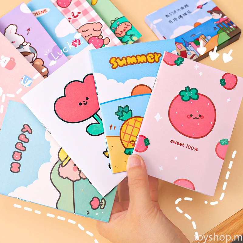 【stock】10pcs Creative Notebook Cute Small Notepad Cartoon Small ...