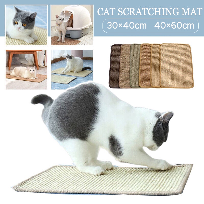 Cat Scratcher Mat Natural Sisal Scratch Pad Dog Bed Mat Kitten Grinding ...