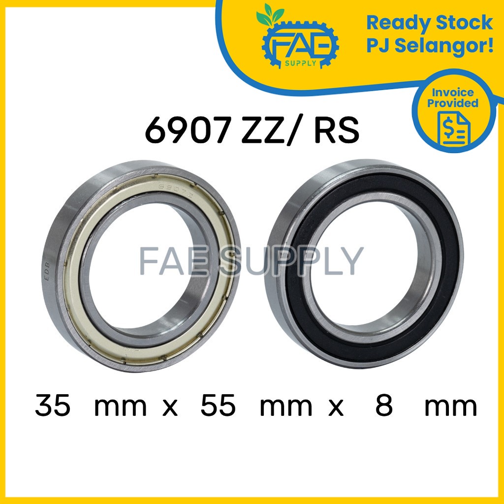 6907 6907ZZ 6907RS Ball Bearing Deep Groove 35*55*10mm | Shopee Malaysia