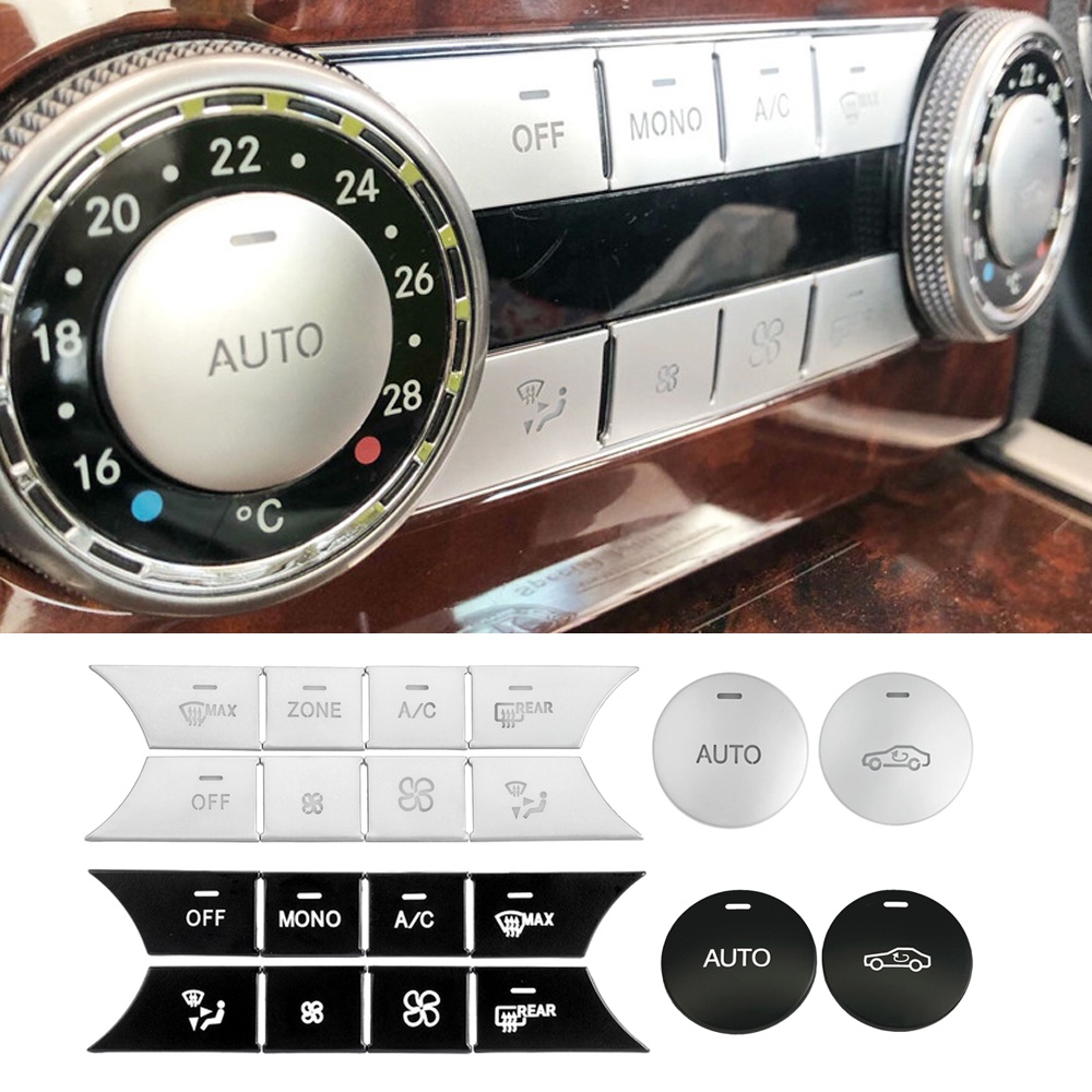 Car Console AC Air Conditioning AUTO Volume Buttons Sequins Cover ...