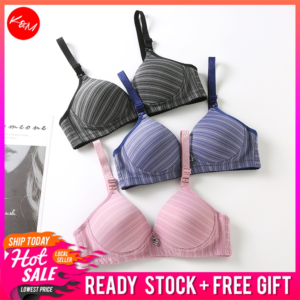 KM Women Size 34-40 AB Cup Non-Wired Daily Bra Lingerie [L34698 ...