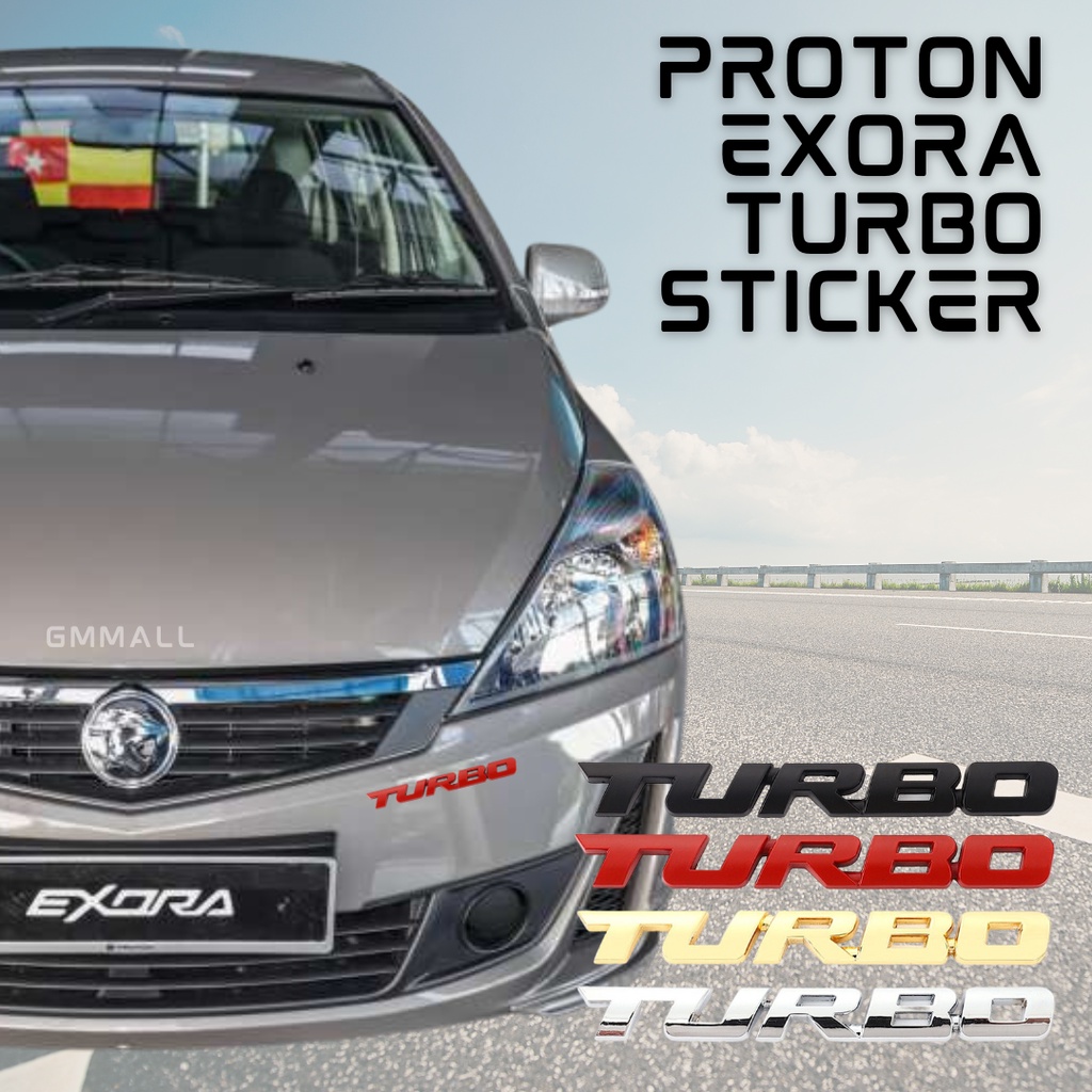PROTON EXORA 3D Car Metal TURBO Emblem Sticker Badge Accessories ...