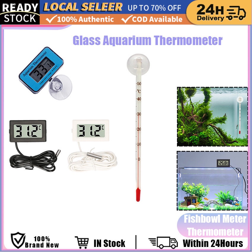 Digital LCD Aquarium Thermometer Fridge Freezer Fish Tank Temperature ...