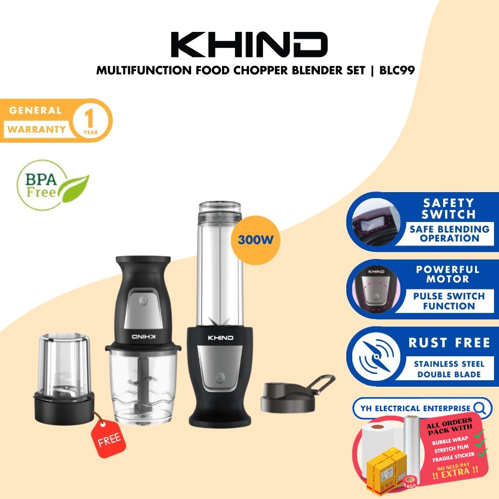 Khind Multifunction Food Chopper Blender Set BLC99 | Shopee Malaysia