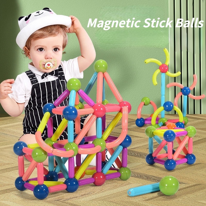 Magnetic Stick Balls Building Toy Blocks High Quality 3D Geometry ...