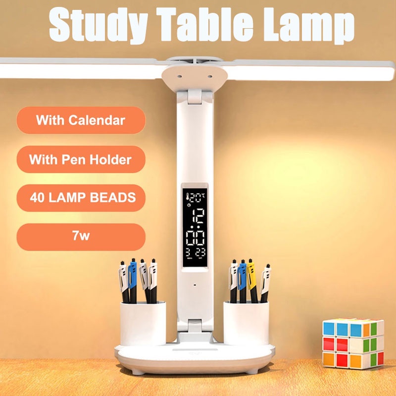 USB Charging Table Lamp Study LED Touch 3 Modes Dimming Desk Lamp Eye ...