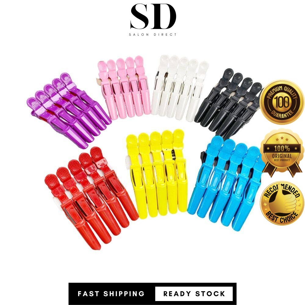 PROFESSIONAL Salon Hair Dye 5PCS Crocodile Sectioning Clip/ Klip Rambut ...