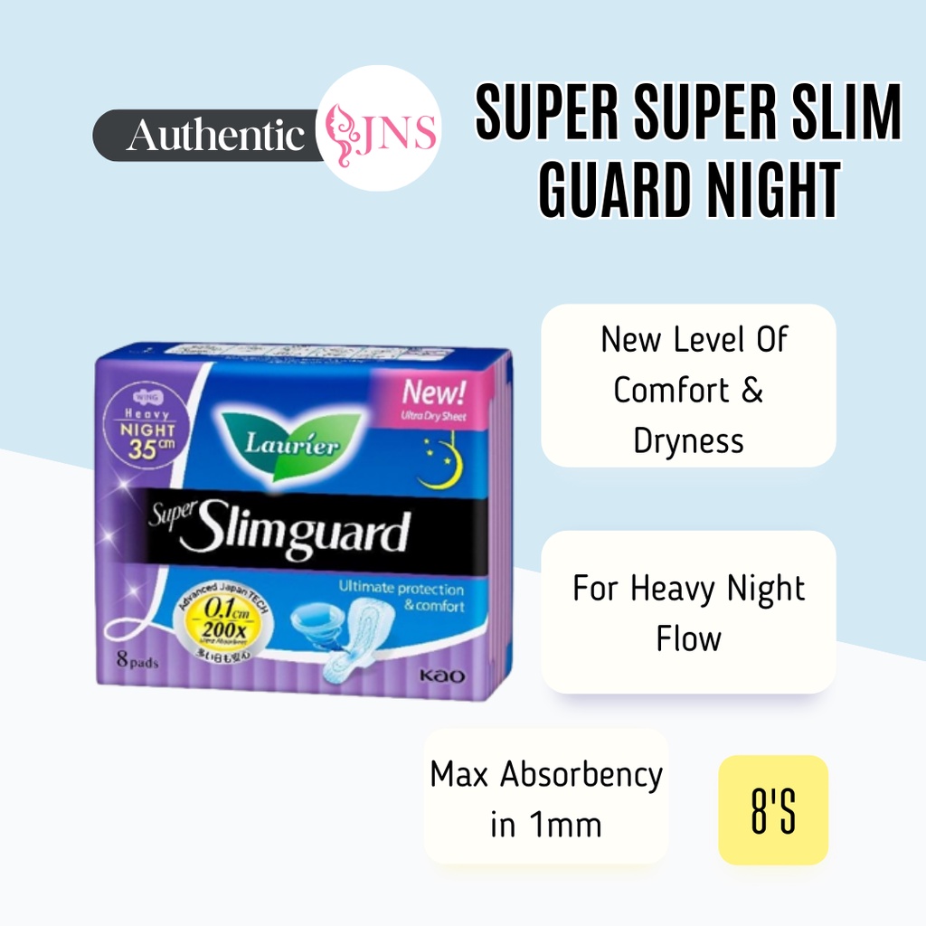 Laurier Super Slim Guard Night 35cm (8's) | Shopee Malaysia