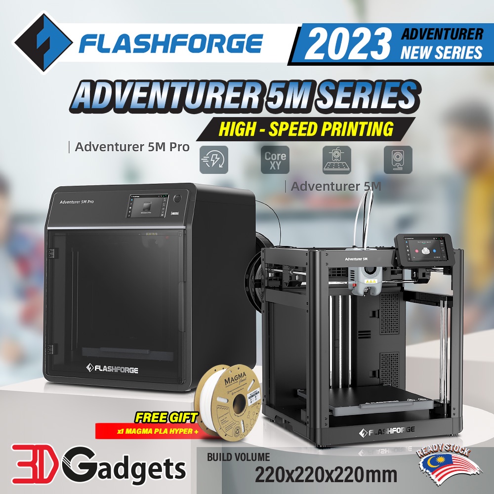 Flashforge Adventurer 5M Series 600mm/s High-Speed / Core XY Structure / Silent Printing / Auto ...
