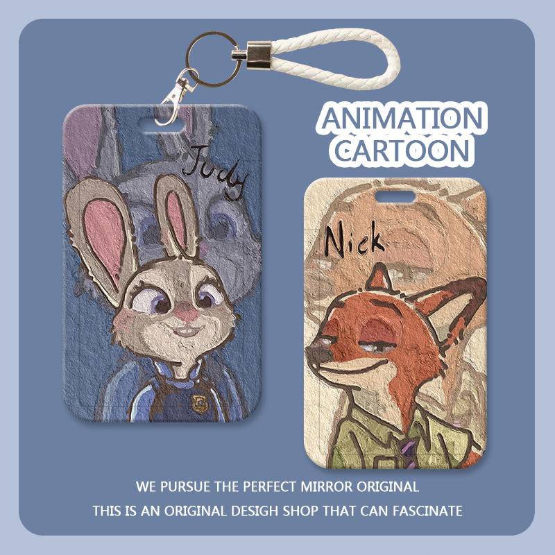 Anime rabbit card holder student card dining card elevator card access ...