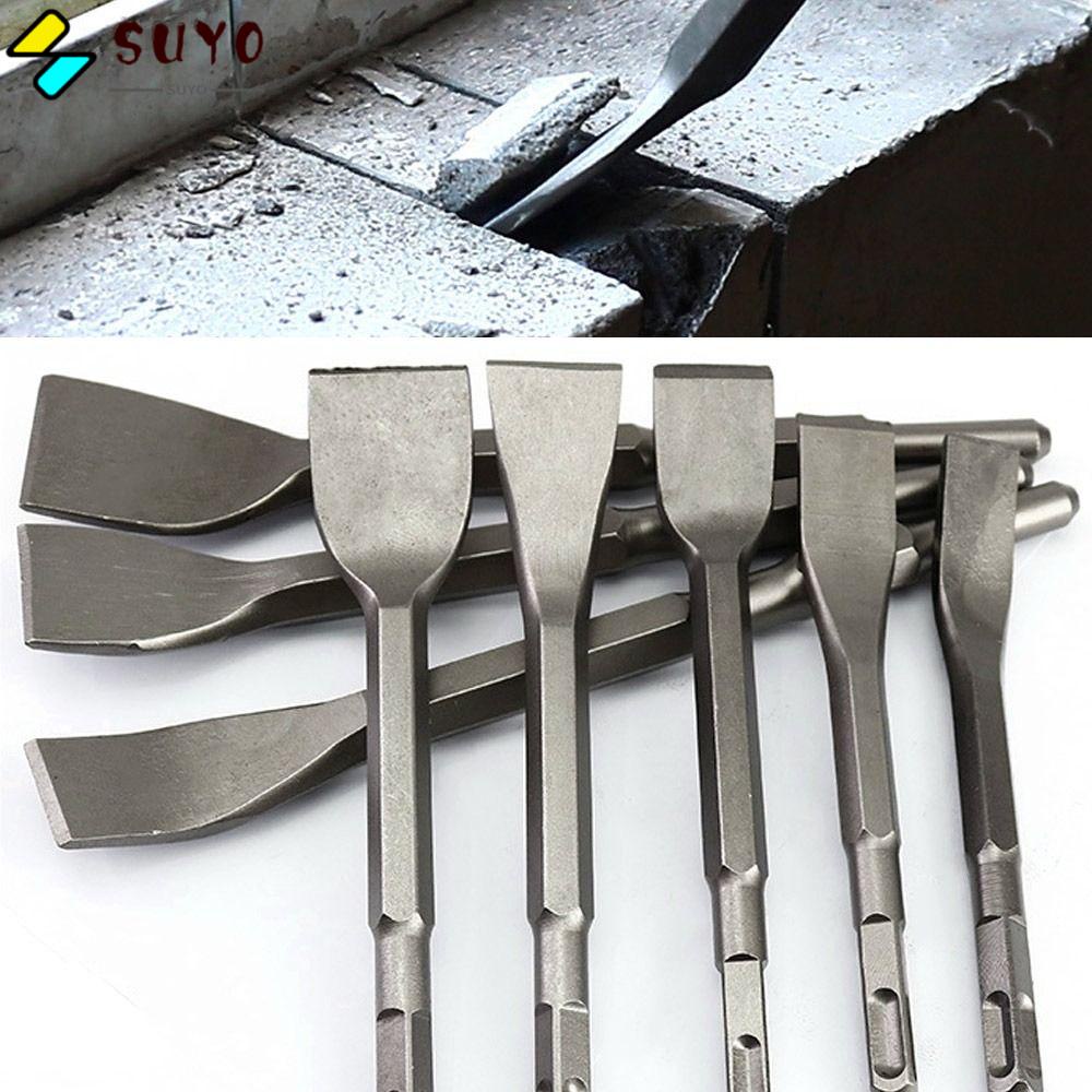 SUYO Impact Drill Bit, Elbow Head Square Shank Curved Flat Chisel ...