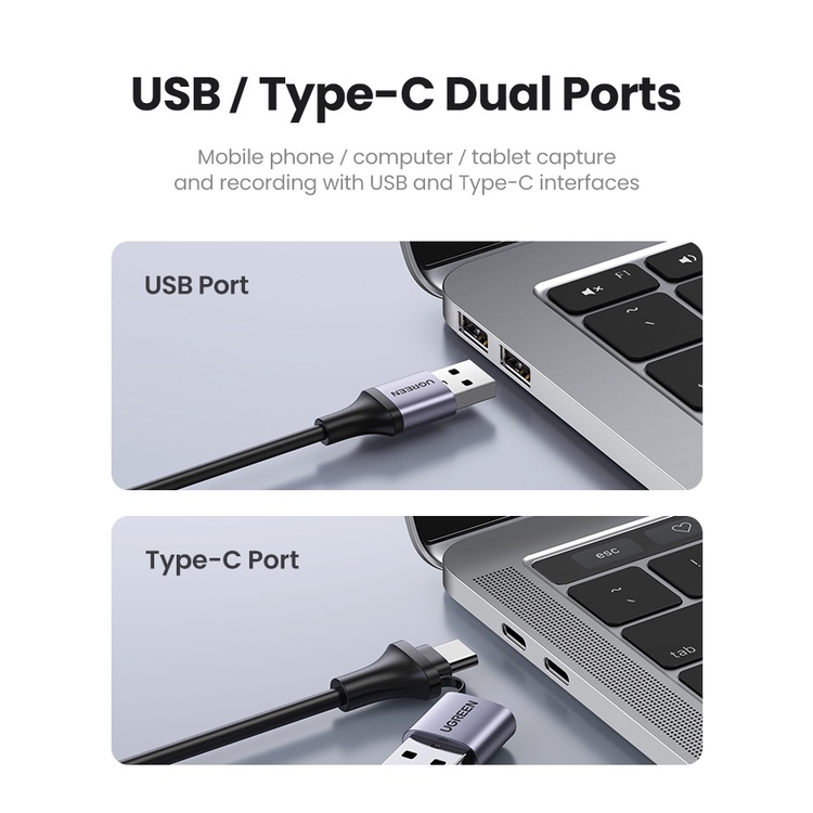 UGREEN Video Capture Card 4K HDMI to USB/Type-C HDMI Video Grabber Box ...