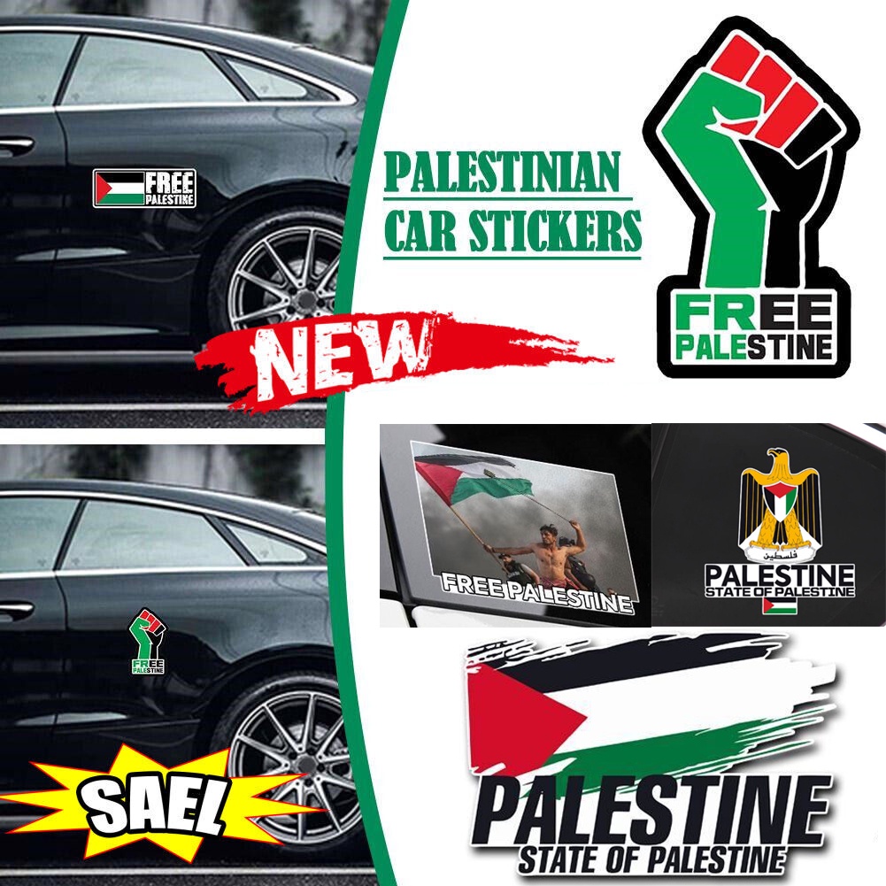 Free Palestine Flag Stripe Bonnet Car Sticker Windscreen Window Door ...