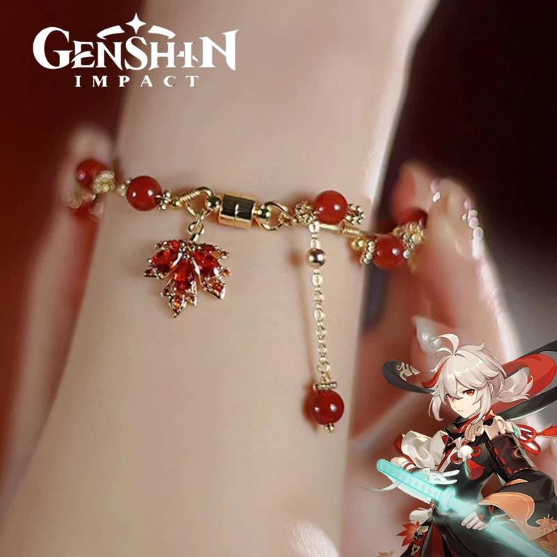 Anime Game Genshin Impact Kaedehara Kazuha Cosplay Bracelet Women Maple ...