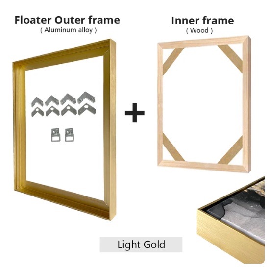 Canvas Floater Frame DIY Kit Metal Gold 50x70 60x90 Large Floating ...