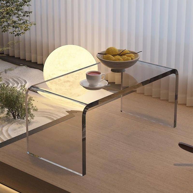 Acrylic transparent bay window coffee table minimalist tatami low table ...