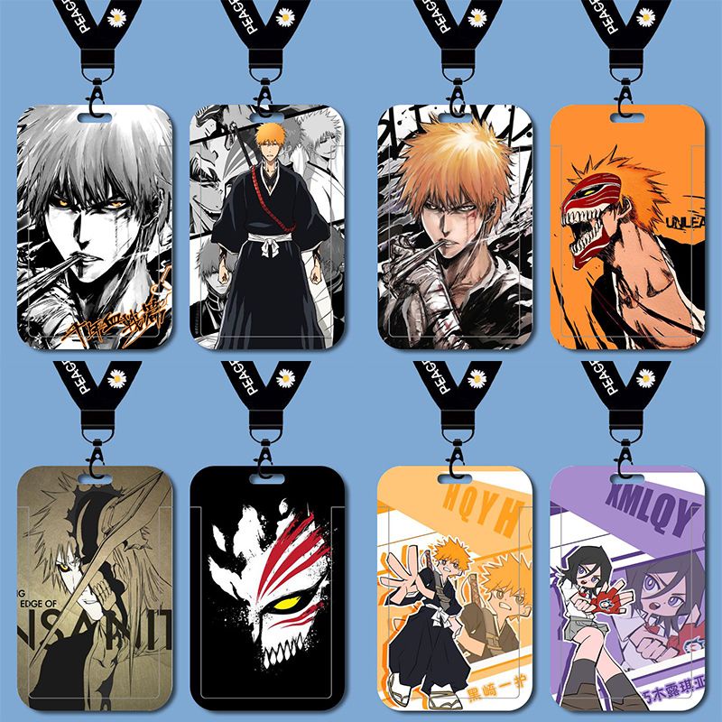 Death BLEACH Kurosaki Ichigo Peripheral Card Holder Student Campus Card Bus Card Work Permit ...
