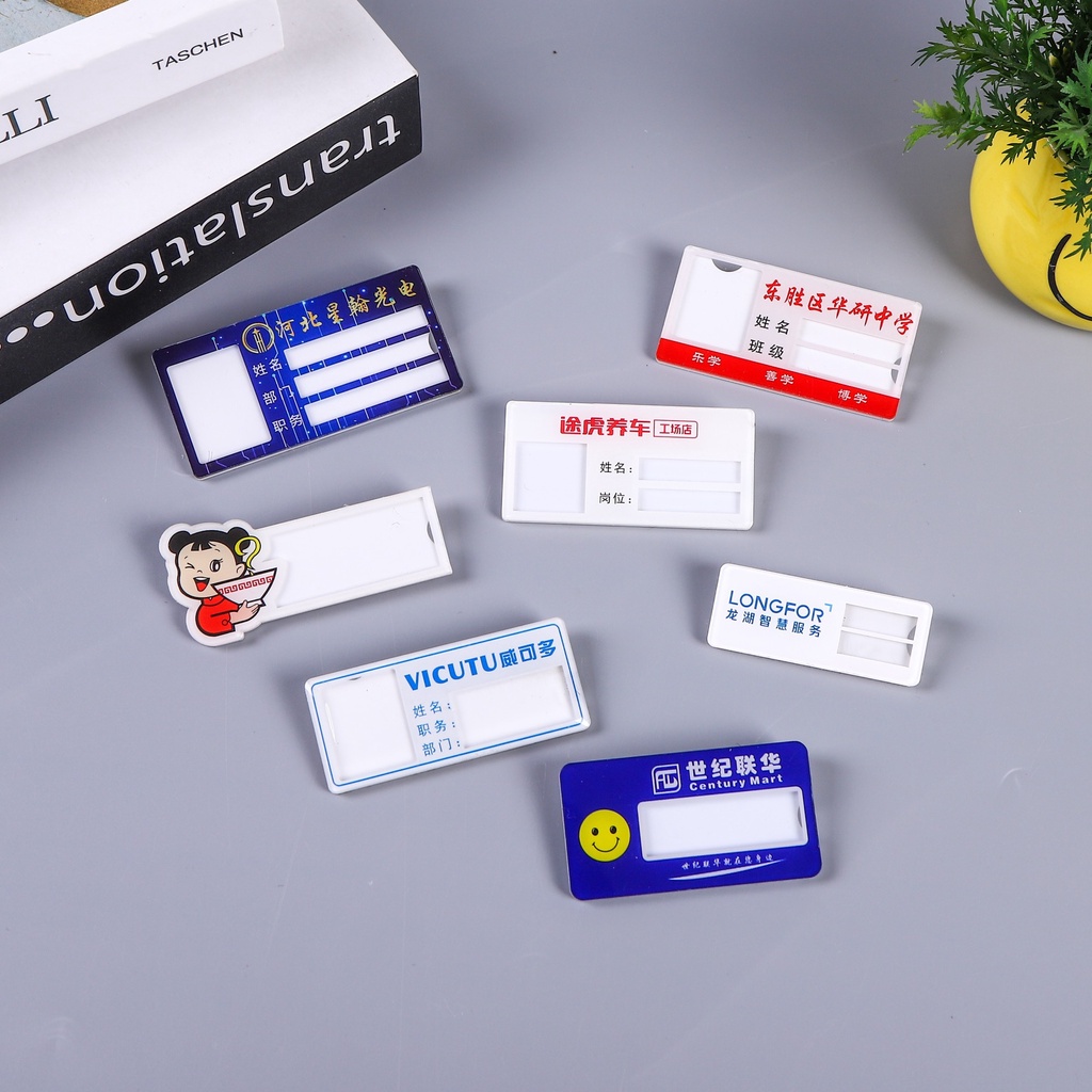 Acrylic Badge Customized Student School Badge Card Drawing Paper Pin ...