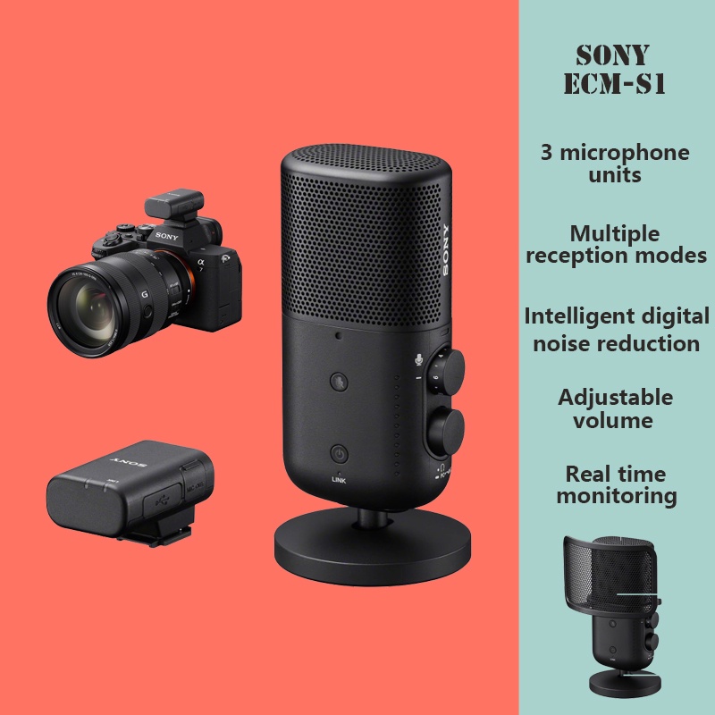 Sony ECM-S1 Wireless Microphone MI Hot Shoe Connection Camera ...