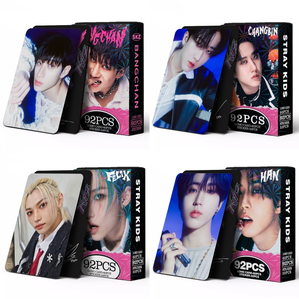 92-96pcs STRAY KIDS SKZ HOP Lomo Cards Rock Star Super Bowl 5-star ...