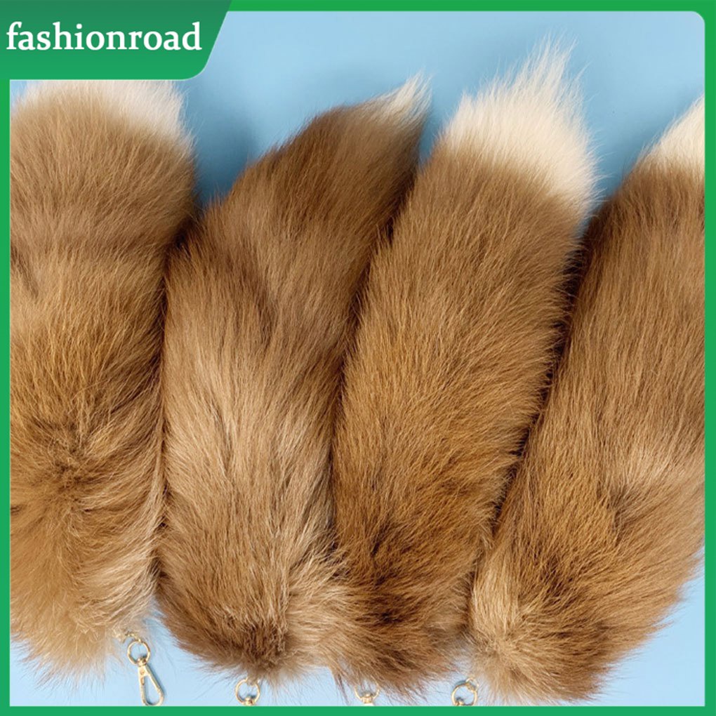 Comfort And Premium Plush-foxes Tail Keychain For Naturally Realistic ...