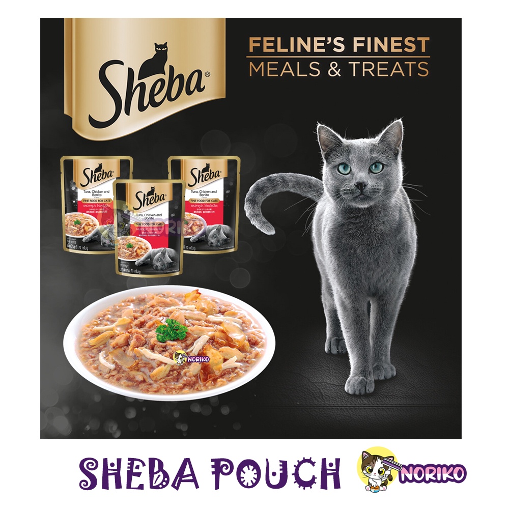 Sheba Pouch Cat Wet Food 70g (Tuna, Chicken and Bonito) | Shopee Malaysia