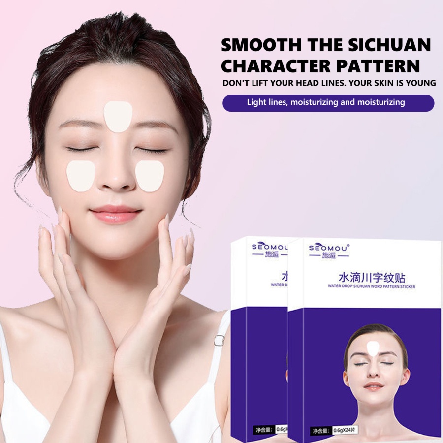 24pcs Thin Face Stickers Anti-Wrinkle Anti-aging Patches Forehead Lift ...