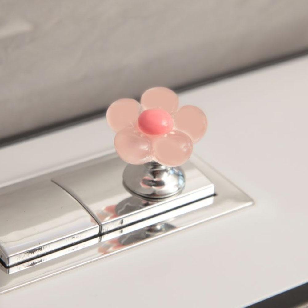 Toilet Press Button Cute Flower Shape Long Nail Special Universal Flush ...