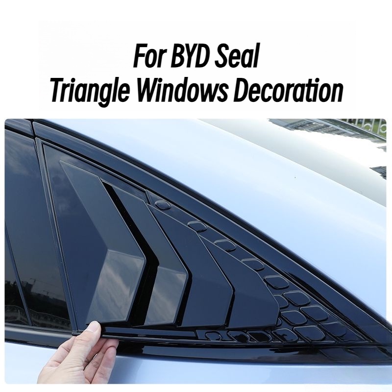 BYD Seal Triangle Windows Decoration Carbon Fiber Pattern & Pure Black ...