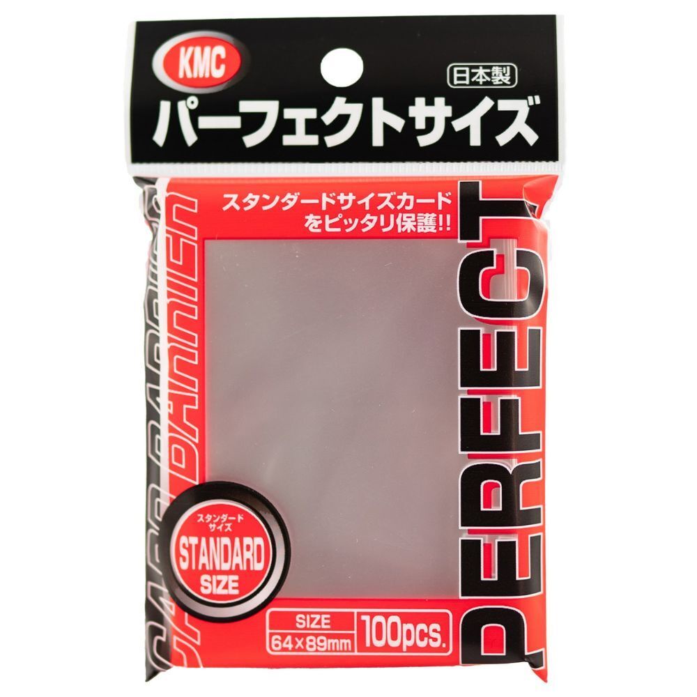KMC PERFECT Size STANDARD Size Clear Card Sleeves 100pcs 64x89mm (Inner ...