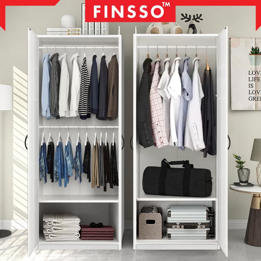 FINSSO :WARDROBE WITH SHELF / Almari baju /kabinet baju / almari baju ...