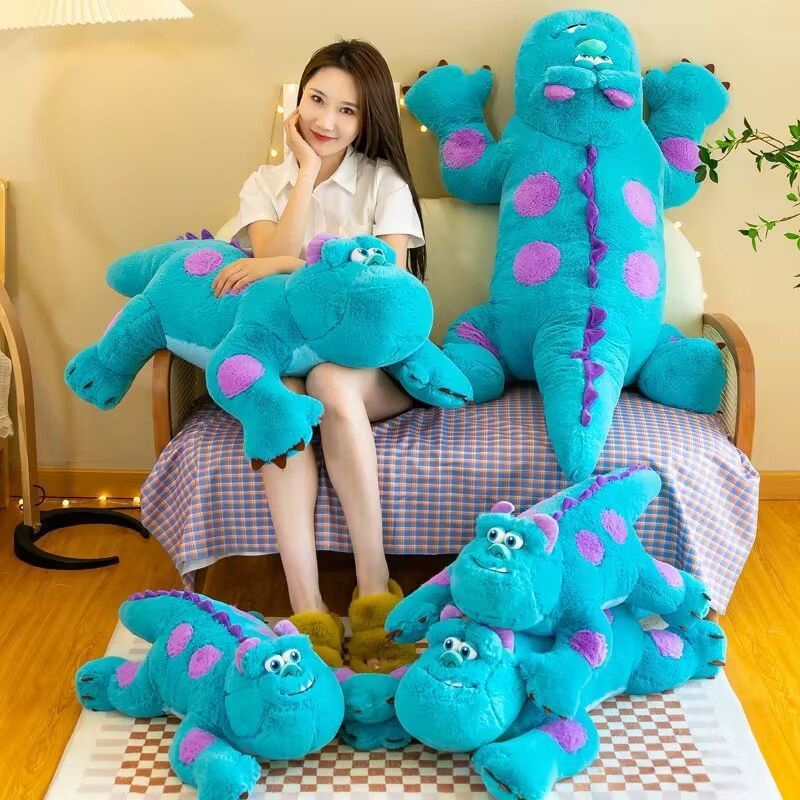 Sullivan Blue Fur Monster Pillow Bed Pillow Plush Sleeping Doll Cute ...