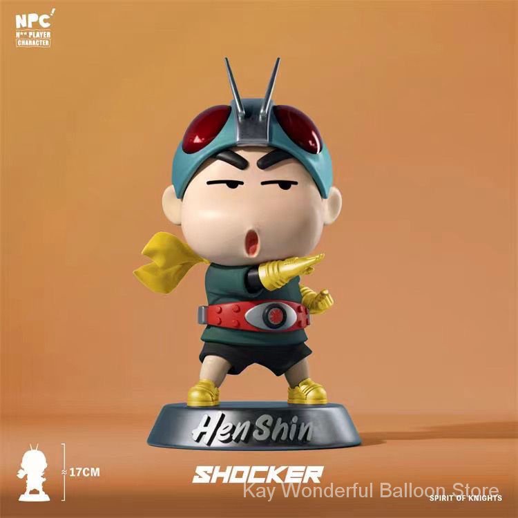 Crayon Shin-Chan cos Kamen Rider Figure Masked Superman Shinnosuke Toy ...
