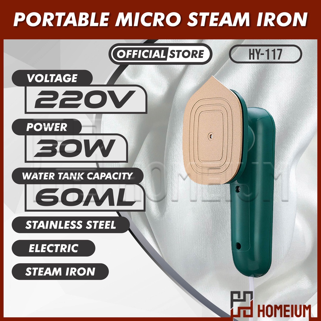 Homeium Portable Micro Steam Iron Electric Mini Ironing Machine ...