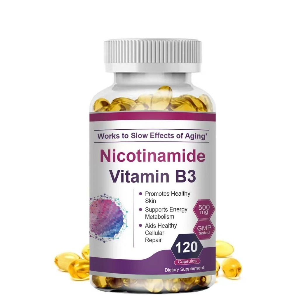 Nicotinamide 500mg Vitamin B3 capsules for Anti-aging Skin Cell Health ...