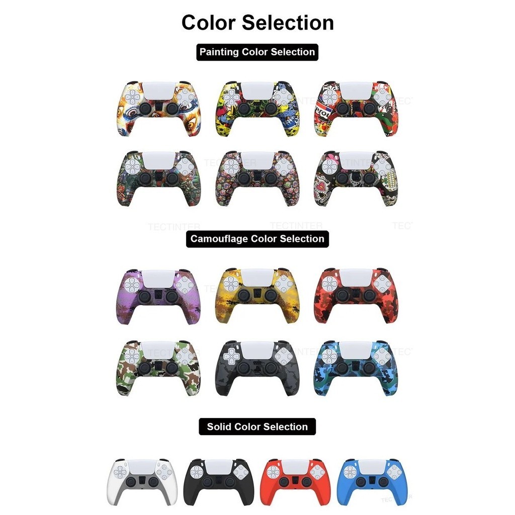 Soft Protective Silicone Case for PS5 Controller Gamepad Cover Thumb ...