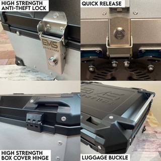 EMS TOP BOX ALUMINIUM 45L MOTORCYCLE BOX -TBX ALUMINIUM 45L Original ...