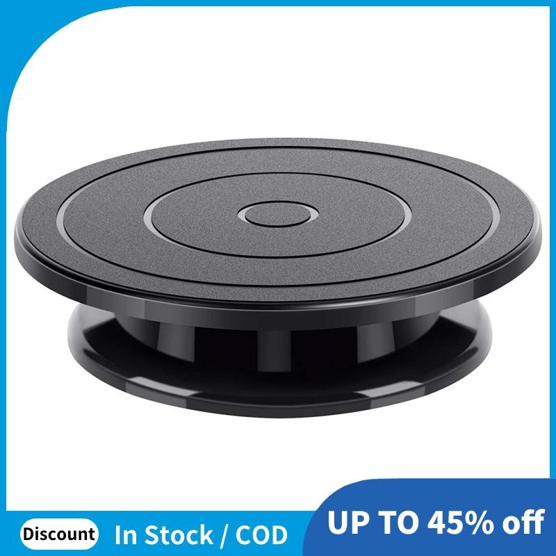 11 Inch Rotate Turntable Sculpting Wheel Revolving Cake Turntable Black ...