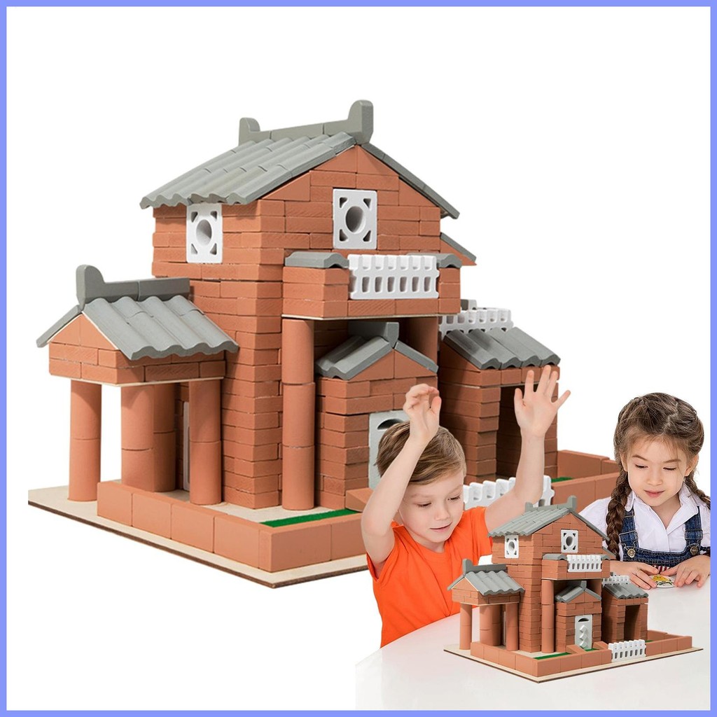 House Stacking Toy Children 3D Building Toy Cute Building Kit for ...