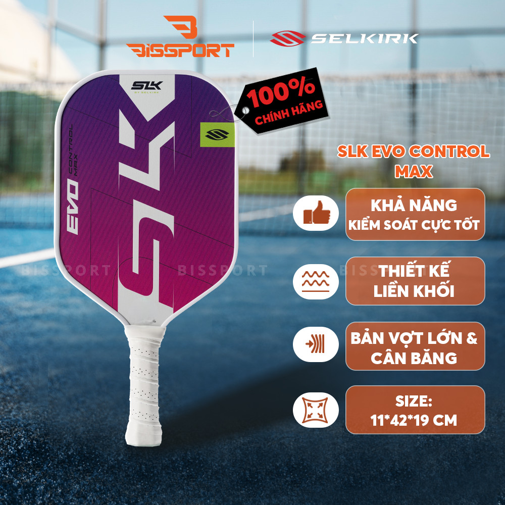 Genuine Selkirk SLK EVO Control Max Pickleball Racket - Pink - Solid ...