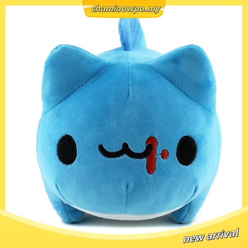 Aphmau Meow Meows Cute Blue Cartoon cat plush toy 25cm Ocean cat worm ...