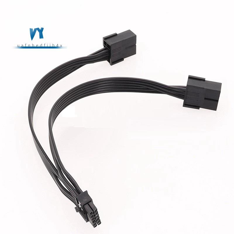 1Pcs Dual PCIe 8 Pin Female to Mini 12 Pin Male GPU Adapter Cable Black ...