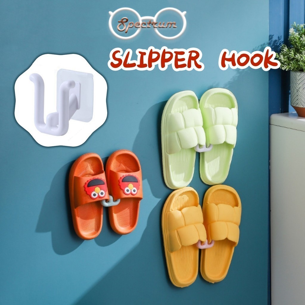 (1 PCS)Simple Slipper Hook Punch Free Shoe Drying Rack Slippers Storage ...